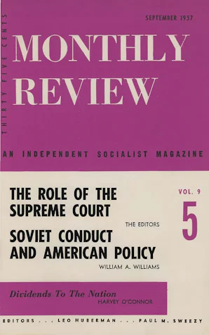 Monthly Review Vol. 09 (1957–1958), No. 05 (September 1957) - Monthly ...