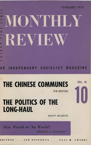 Monthly Review Vol. 10 (1958–1959), No. 10 (February 1959) - Monthly ...