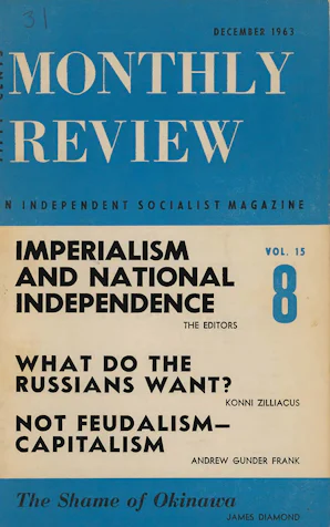 Monthly Review Vol. 15 (1963–1964), No. 08 (December 1963) - Monthly ...