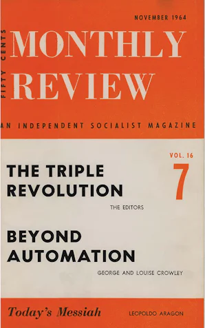 Monthly Review Vol. 16 (1964–1965), No. 07 (November 1964) - Monthly ...