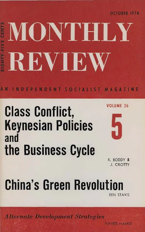 Monthly Review Vol. 26 (1974–1975), No. 05 (October 1974) - Monthly ...