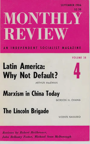 Monthly Review Vol. 38 (1986–1987), No. 04 (September 1986) - Monthly ...