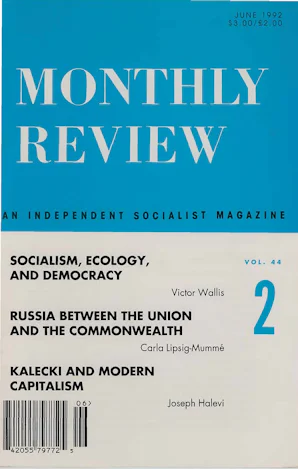 Monthly Review Vol. 44 (1992–1993), No. 02 (June 1992) - Monthly Review ...